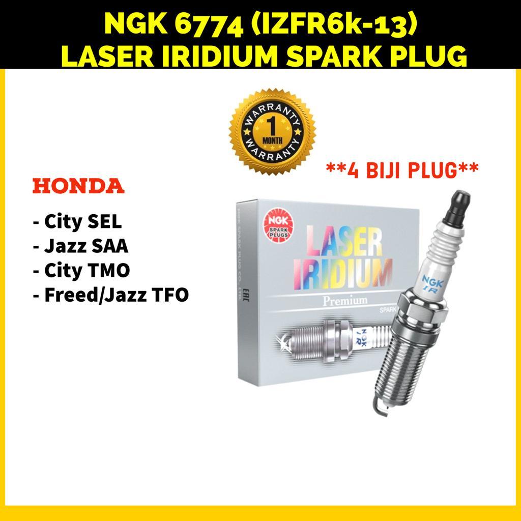 【100% ORIGINAL】 NGK 6774 LASER IRIDIUM SPARK PLUG - HONDA CITY TMO/ CITY SEL /JAZZ/BRV (1 BULAN ...