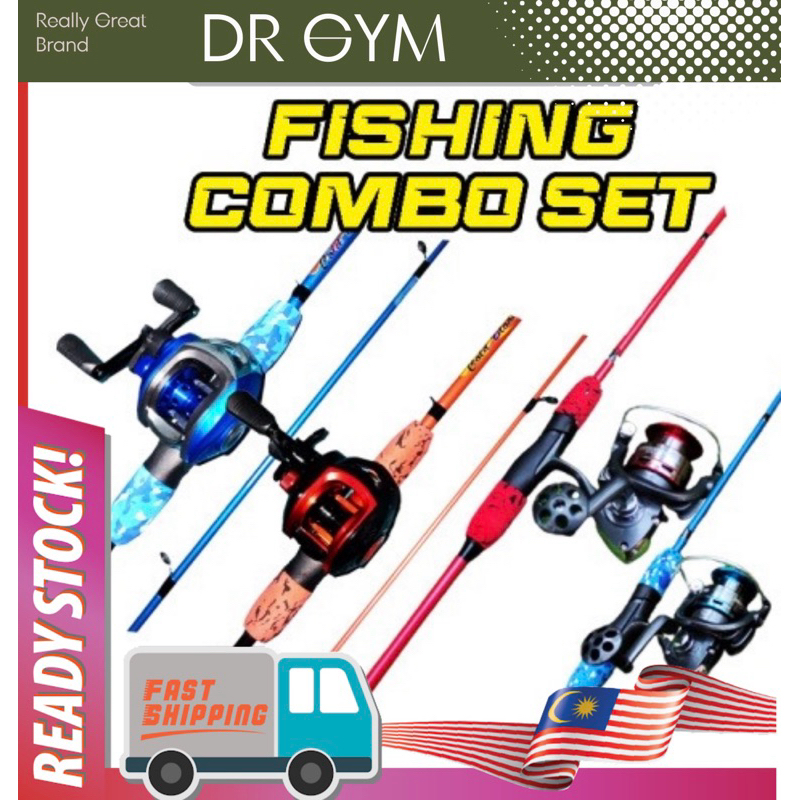 DR GYM Fishing Combo Set Fishing Set Pancing Set Spinning Rod Mancing ...