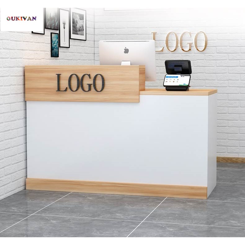 Cashier Counter Kaunter Reception Front Desk With Storage Cabinet ...