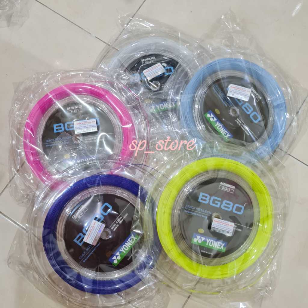 YONEX BG 80 BG80 0.68mm Coil Badminton Racket String 200meter 100% Original | Shopee Malaysia