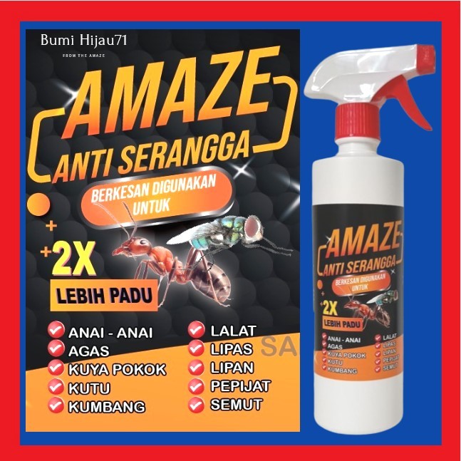 Promosi Amaze Anti Serangga Spray 100% Organik Ubat Semut Lipas Lalat ...