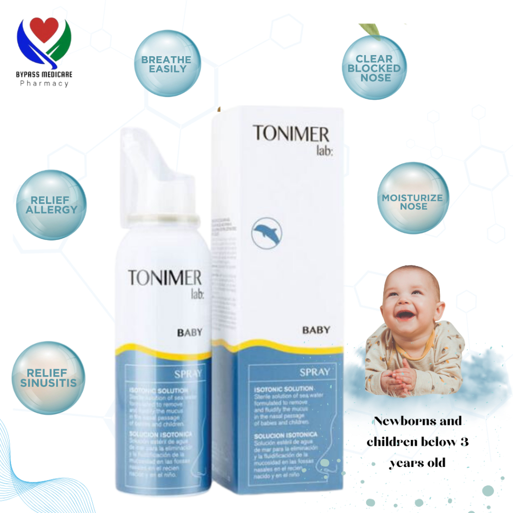 Tonimer Lab Baby Isotonic Nasal Spray Daily Nose Cleaning (100ml ...