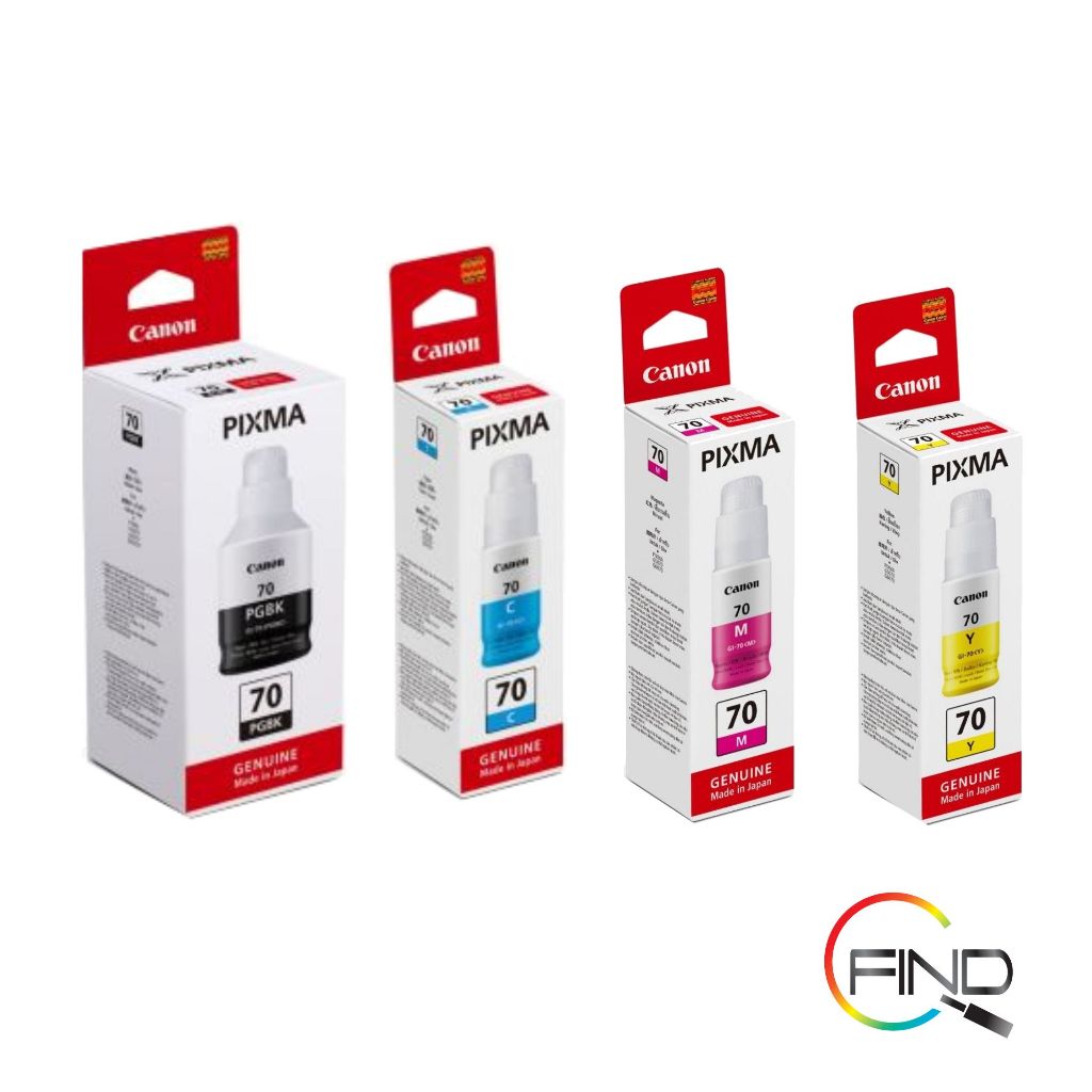 Canon GI-70 Full Set Color Ink Cartridge (BK+C+M+Y) for G5070/G6070 ...