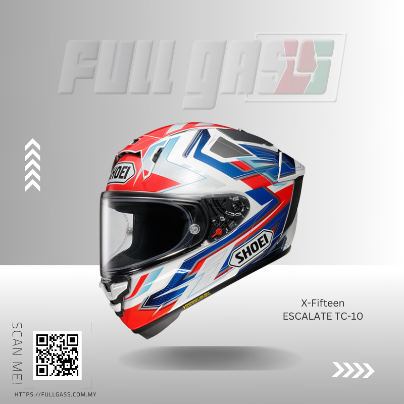 SHOEI HELMET X-FIFTEEN (ESCALATE TC-10) 100% ORIGINAL | Shopee Malaysia