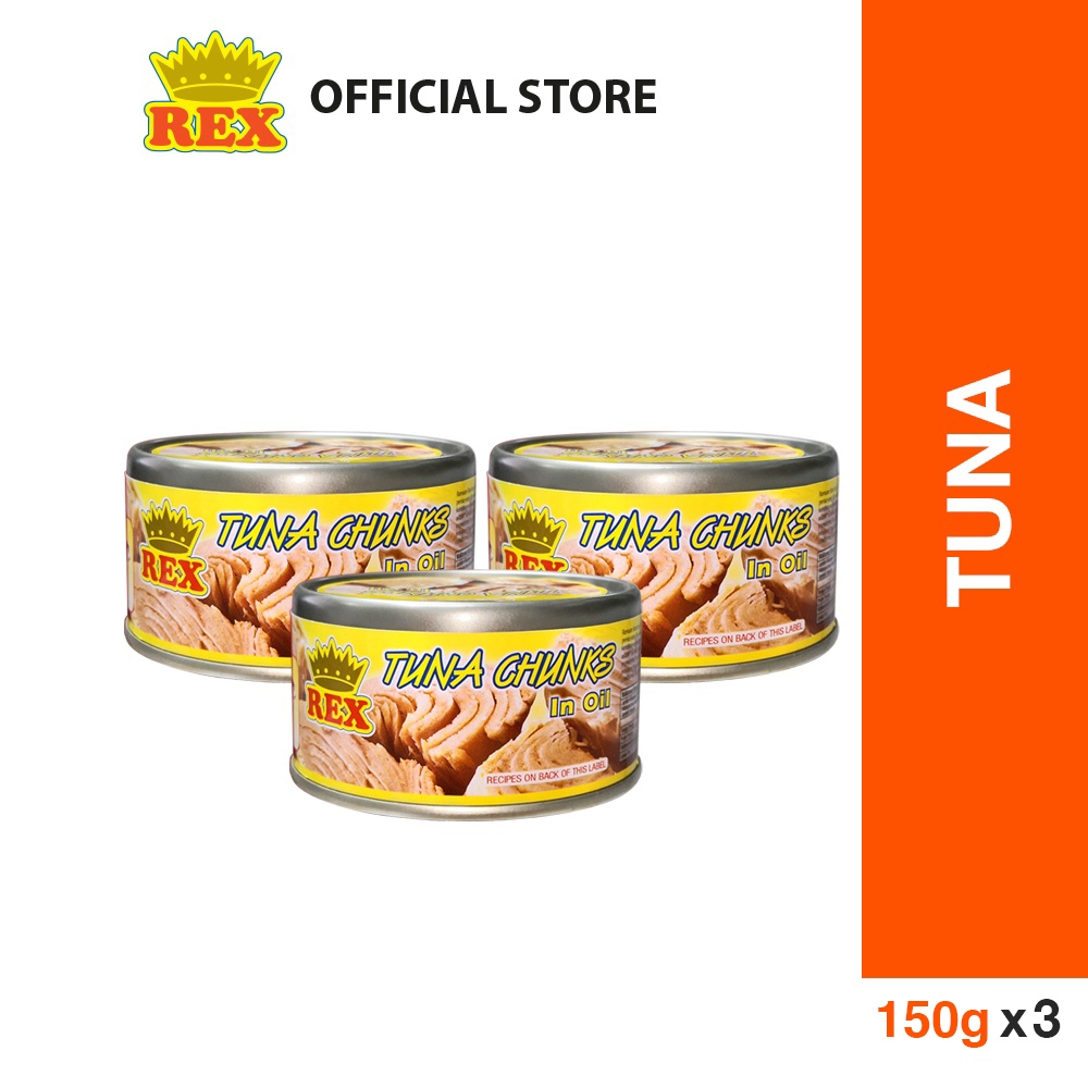 Rex Tuna Chunks in Oil (150g x 3) | Shopee Malaysia