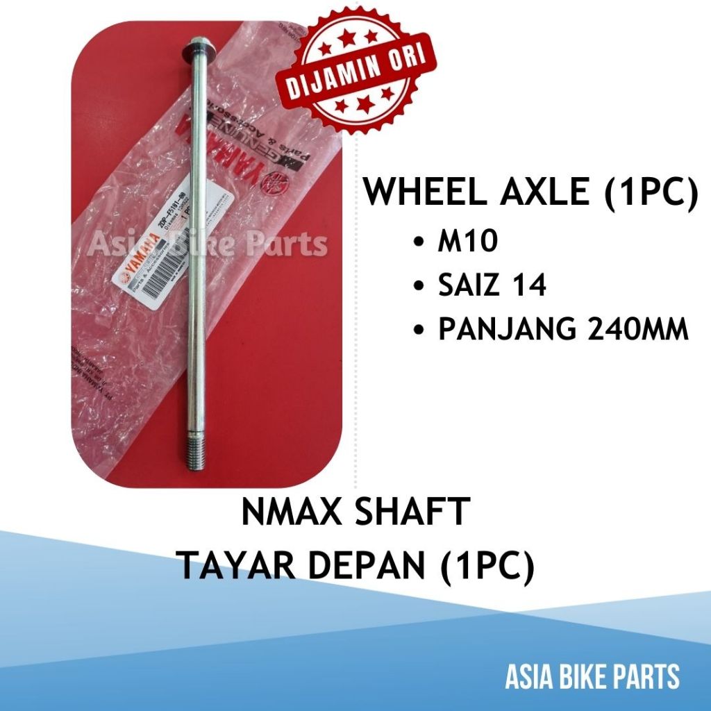 Yamaha Original NMAX Front Wheel Shaft Tayar Depan - 2DP-F5181-00 ...