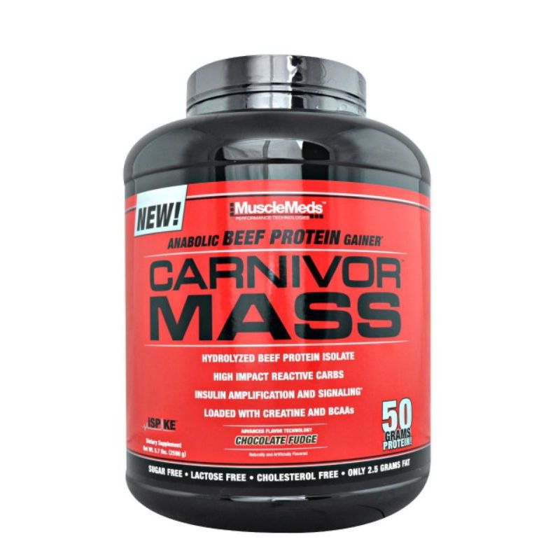 MUSCLEMEDS - CARNIVOR MASS Anabolic Beef Protein Gainer 5.7Lbs (Random ...