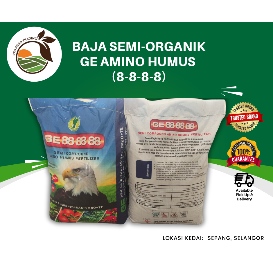 Green Eagle GE AMINO HUMUS 88 88 88 (20KG) - Baja Subur Pokok Buah ...