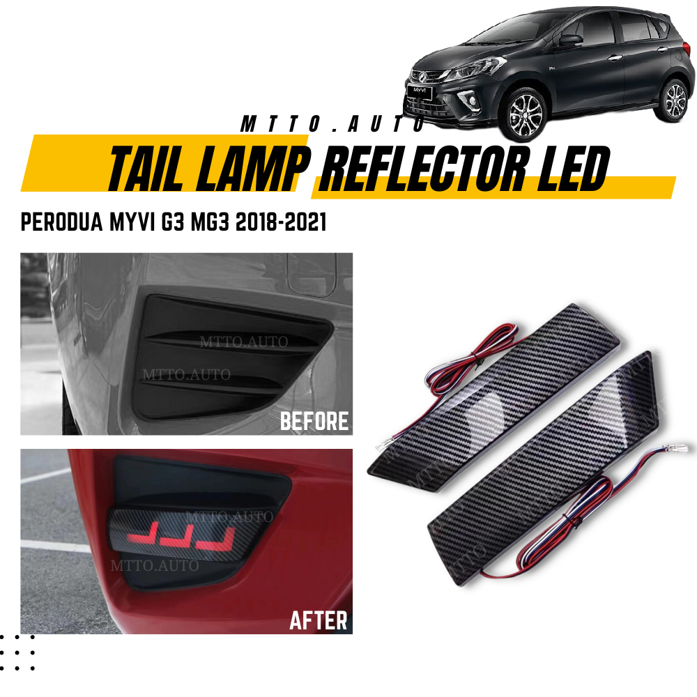 MTTO Perodua Myvi G3 MG3 2018-2021 Exterioir Rear Bumper Tail Lamp ...