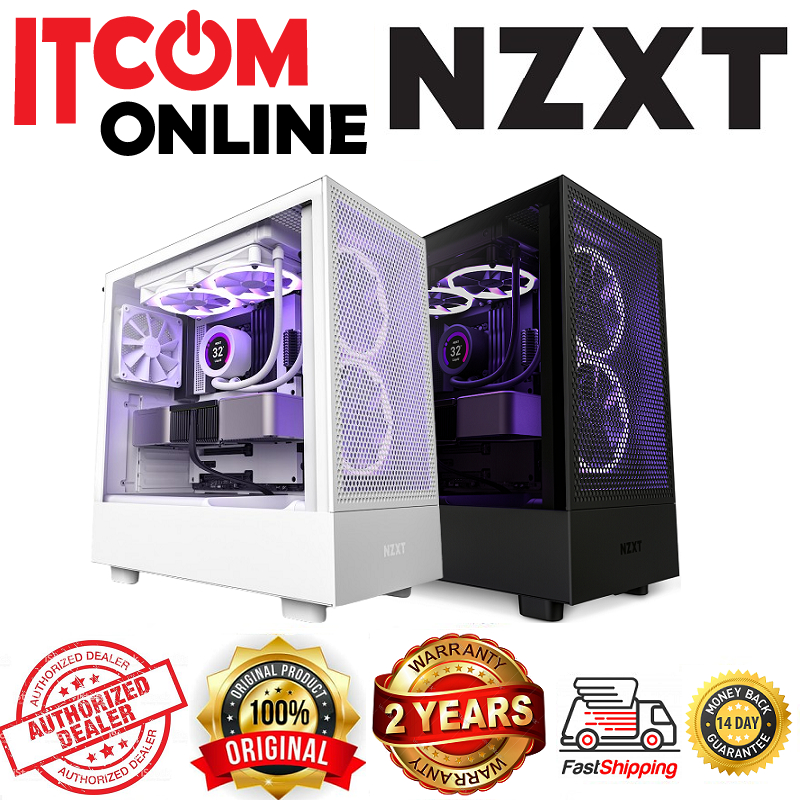 NZXT H5 FLOW TG / H5 FLOW RGB TG ATX CASING WITH FAN (CC-H51FB-01/CC ...