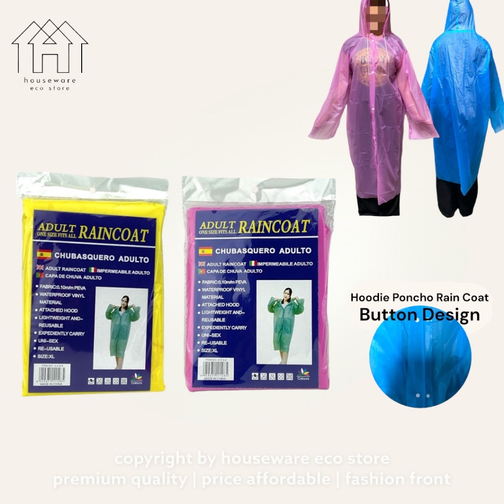 Adult Travel Outdoor Disposable Rain Coat Plastic Raincoat Rainwear ...