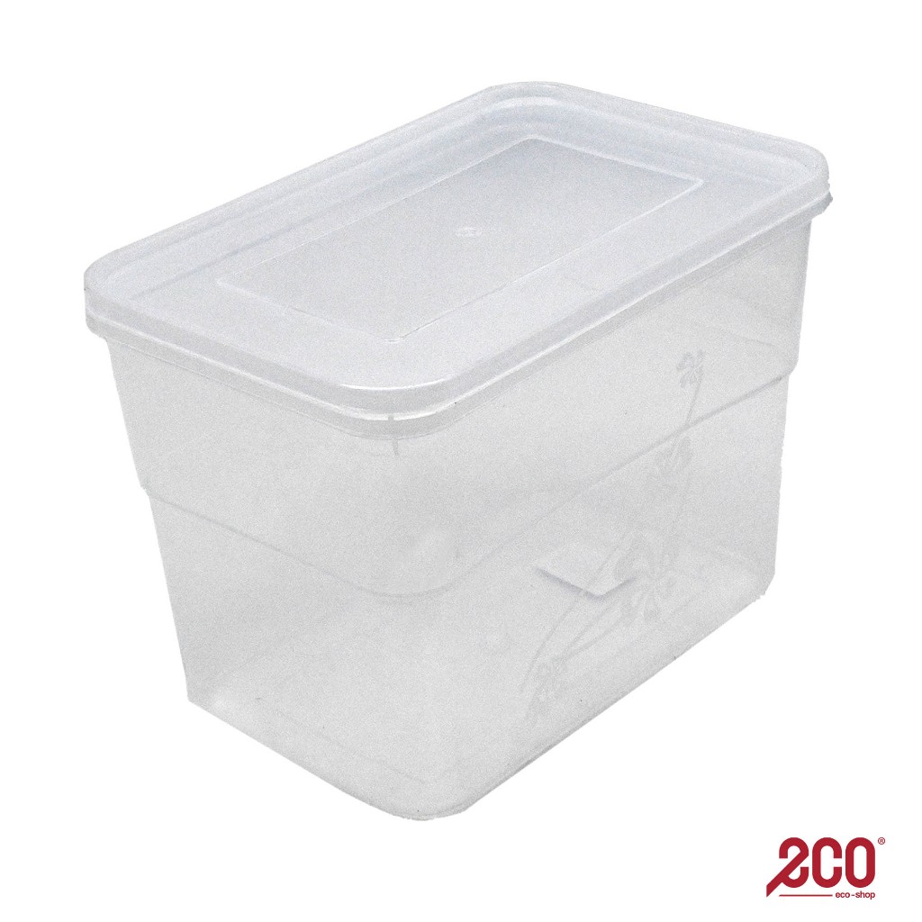 Eco-Shop Rectangular Transparent Storage Container/ Storage Box (21cm x ...