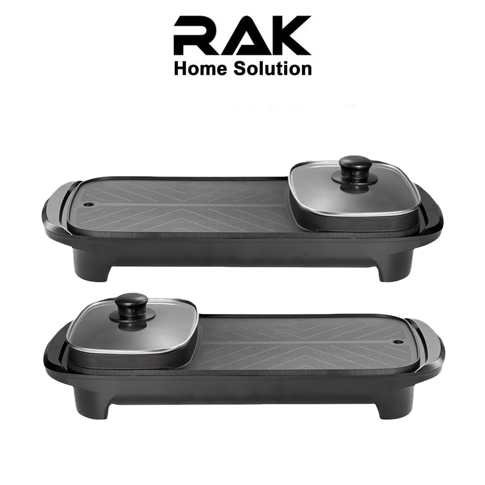 RAK [Rectangle] 2in1 Steamboat BBQ Multi Cooker Elektrik Kuali Barbeku ...