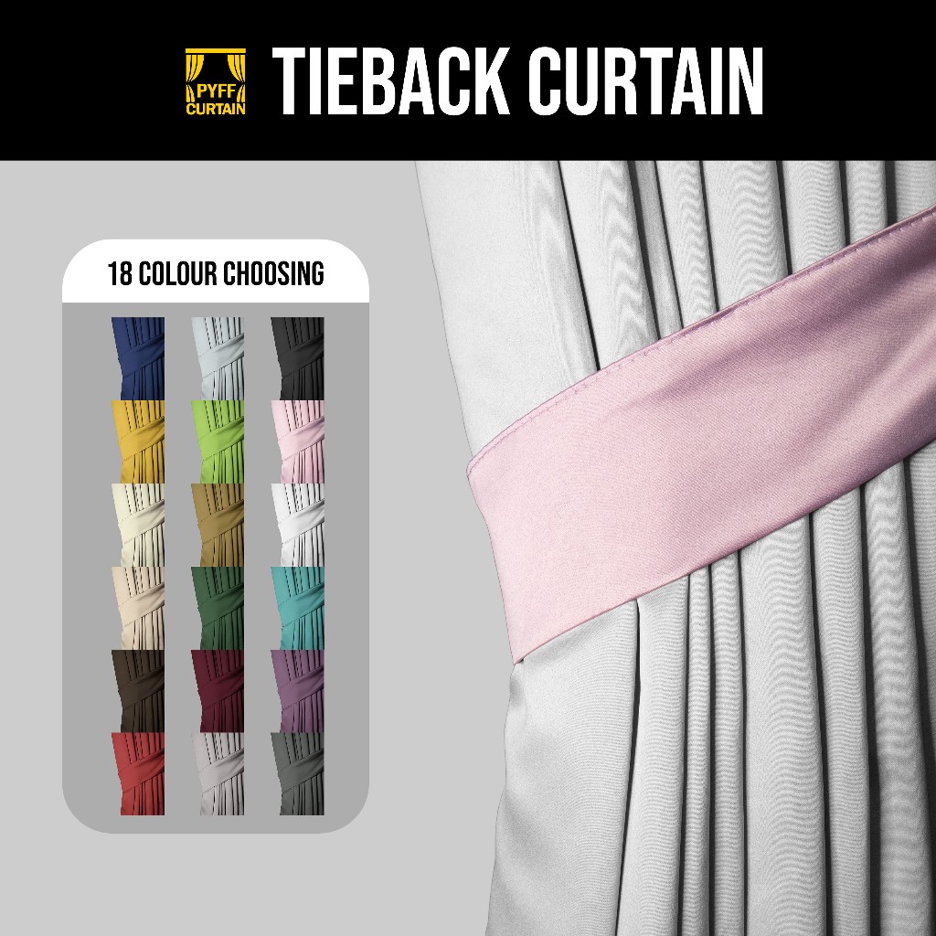 PYFF CURTAIN | TALI LANGSIR PLAIN BERWARNA, curtain tieback for ...