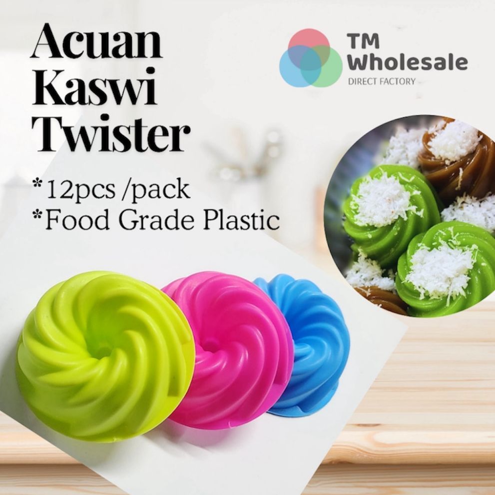{READY STOCK} Acuan Kaswi Viral 12pcs Acuan Twister Mold Lapis Spiral ...