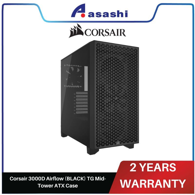 Corsair 3000D Airflow | 3000D RGB Airflow (BLACK/WHITE) TG Mid-Tower ...