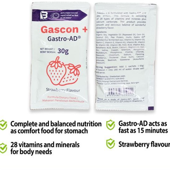 Gascon Plus Gastro-AD Strawberry Flavour ( 30g / Pack ) | Shopee Malaysia