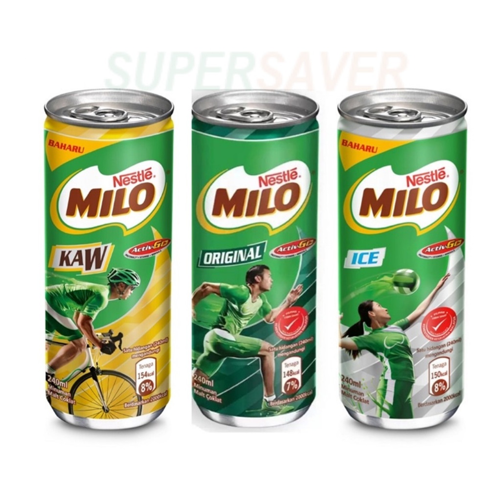 Nestle Milo Can 240ml Original Milo Kaw Milo Ice | Shopee Malaysia