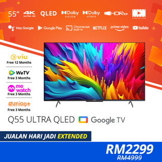 PRISM+ Q55 Ultra 4K QLED Google TV 55 inch Quantum Colors | Shopee Malaysia