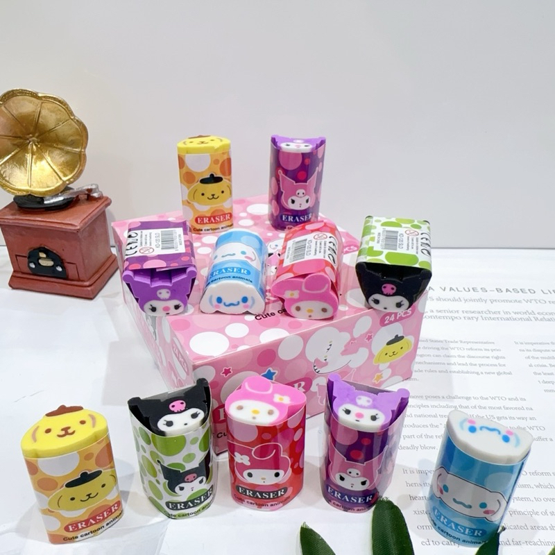 Fashionable Cartoon Sanrio Slicable Eraser Cute Lolomi Sandwich Eraser ...