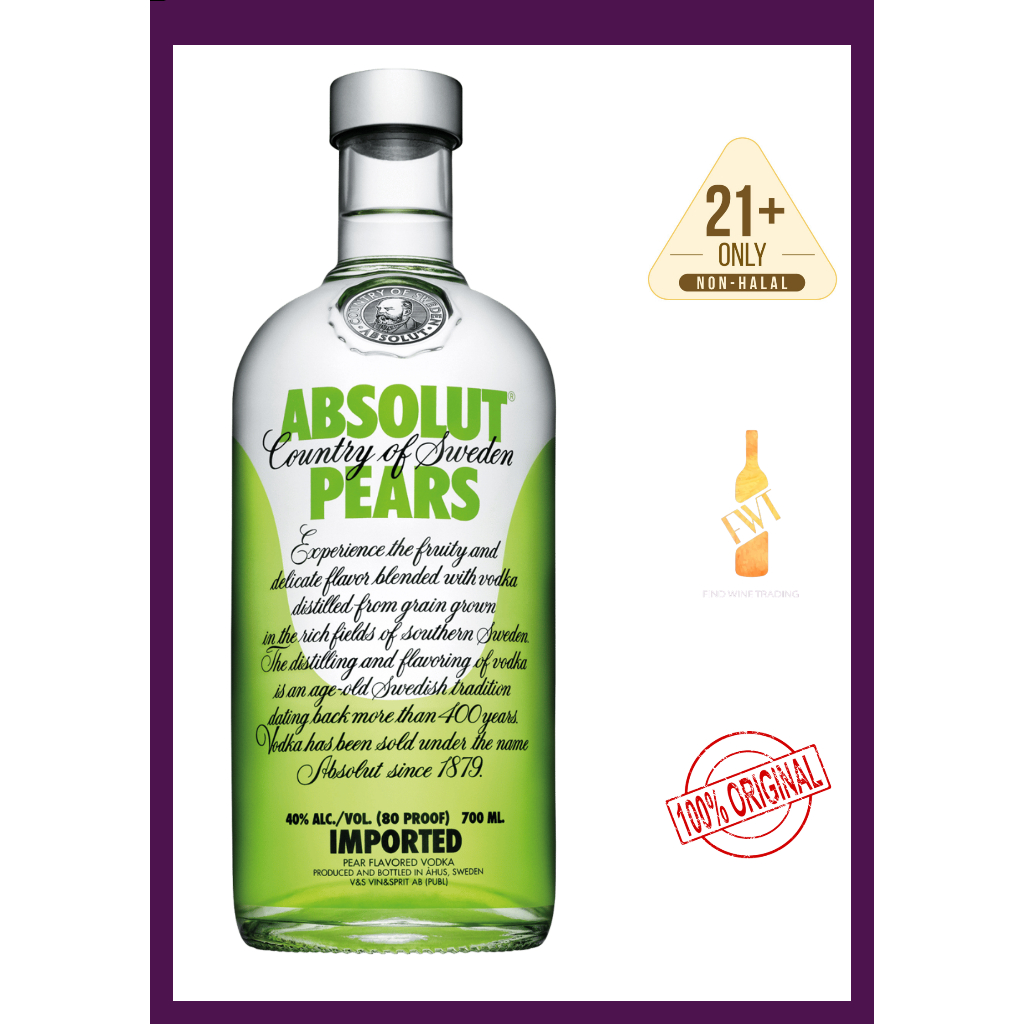 ABSOLUT PEAR VODKA 700ML | Shopee Malaysia