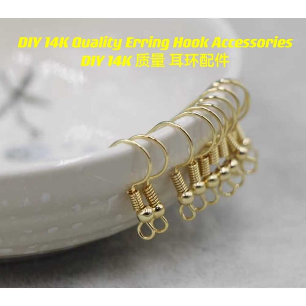 14K Gold Not Prone Allergies Earring Hook/Earring Studs DIY Earring Accessories/14K金 防过敏 耳钩/耳钉 ...