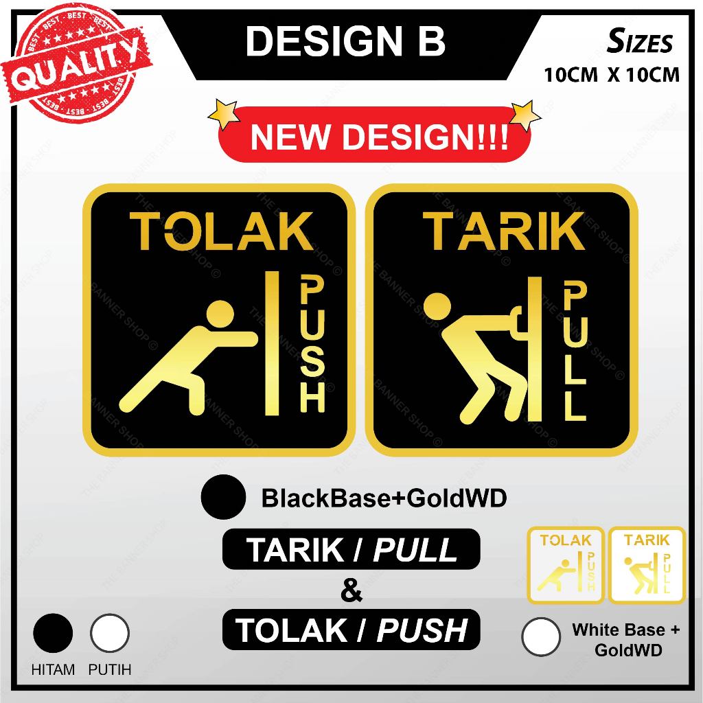 3D Push & Pull Sign , Papan 3D Tolak & Tarik, Modern 3D Door Signage ...