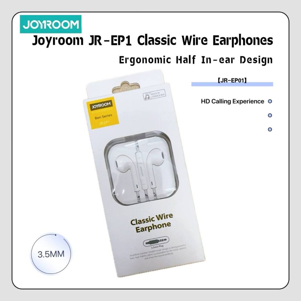JOYROOM JR-EP1 3.5mm Ben series earphone Wired Earphone | Shopee Malaysia