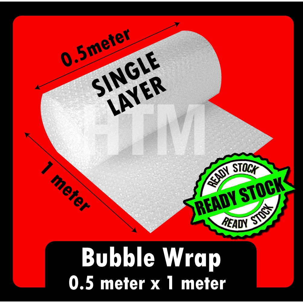 Bubble Wrap Clear 0.5m x 1M / 50cm x 100cm Single Layer 泡泡纸 | Shopee Malaysia