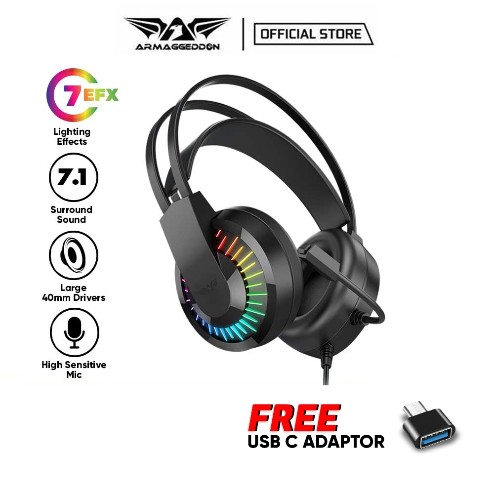 Clearance | Armaggeddon Nuke 5 Gaming 7.1 Surround Headphone Extra Bass ...