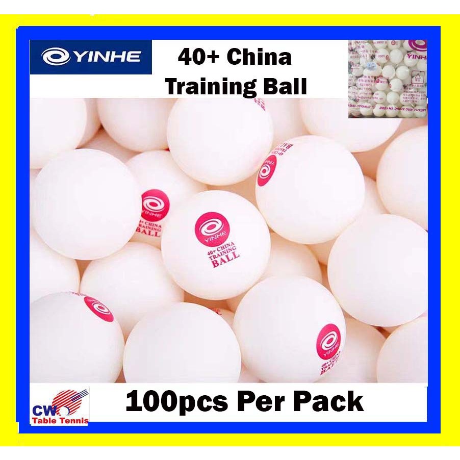 YINHE 40+ CHINA TRAINING BALL 100 pcs Bola Pingpong TABLE TENNIS BALL | Shopee Malaysia
