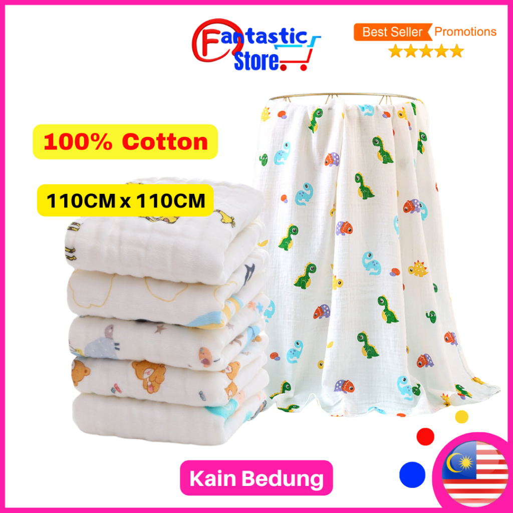 Newborn Baby Swaddle Blanket Bedung Selimut Napkin Lampin bAYI kain ...