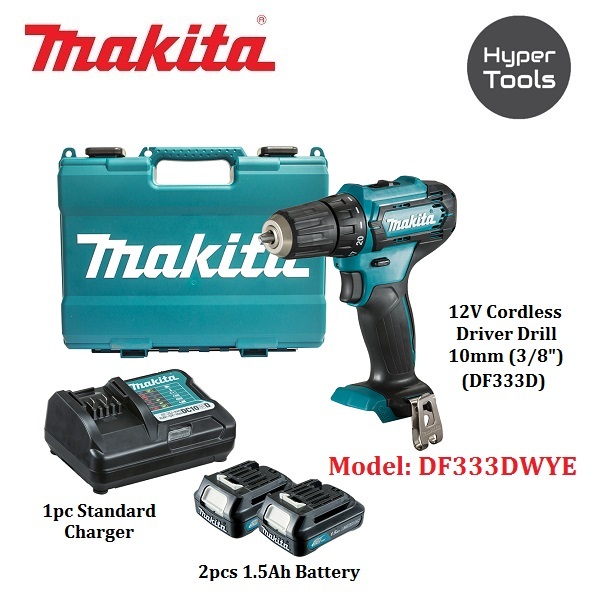 MAKITA 12Vmax Cordless Driver Drill 10mm (3/8") with 1pc Standard ...