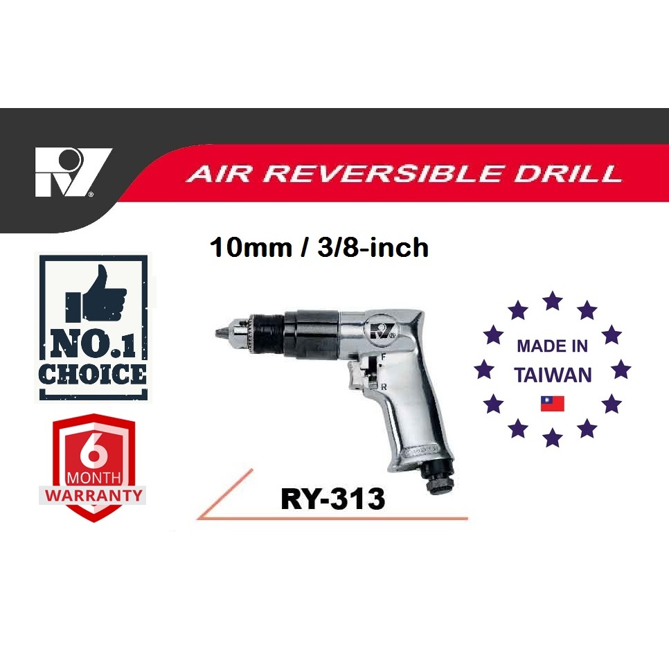 RY Taiwan RY-313 (3/8-inch / 10mm) Air Reversible Drill | Shopee Malaysia