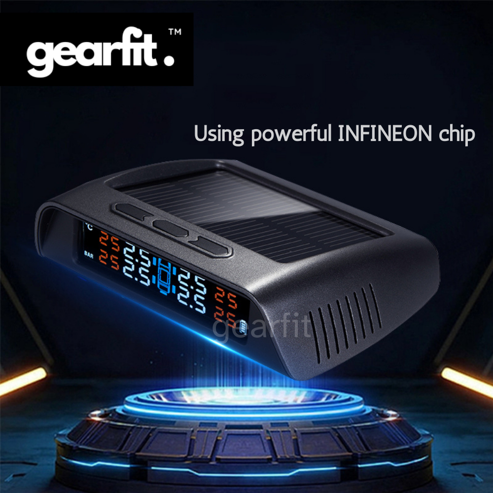 gearfit Solar Tire Pressure Monitoring System TPMS & Temperature ...