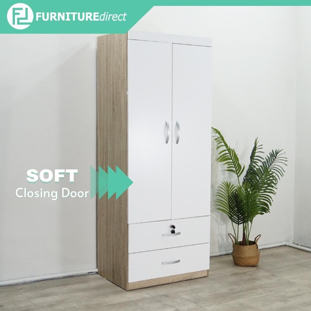 🔥READY STOCK 🔥 FD168 LIBERTY 2 Door 2 Drawer Wardrobe with key lock ...