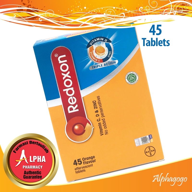 Redoxon Triple Action Vitamin C & Vitamin D & Zinc Orange Flavour (15s ...