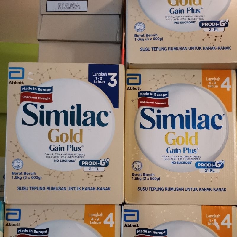 Similac Gold Gain Plus step 3 & 4 1.8kg Expired 2025 latest packaging ...