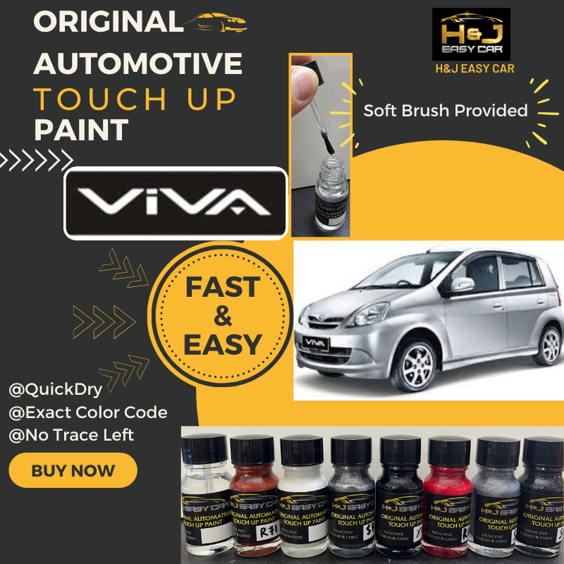 PERODUA VIVA Automotive Original COLOR CODE Touch Up Paint 10ML ...