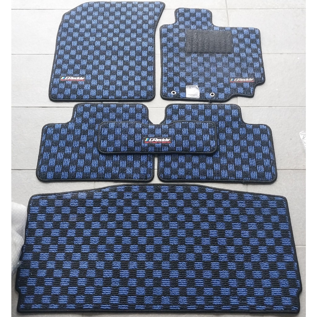 GREDDY SWIFT Tune Up System floor cargo mat carpet 6 pcs set checkered ...