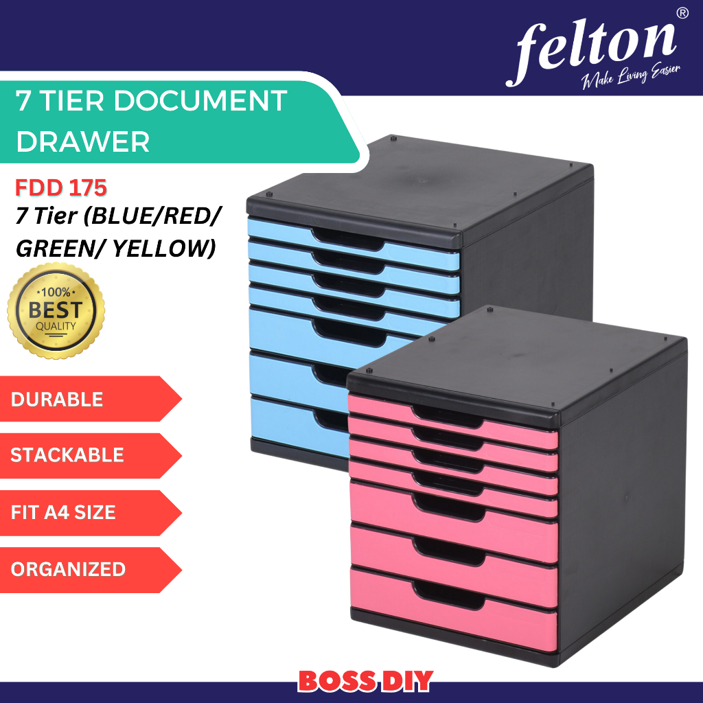 FELTON 7 Tier Document Tray / A4 Document Rack Organizer FDD175 RANDOM ...