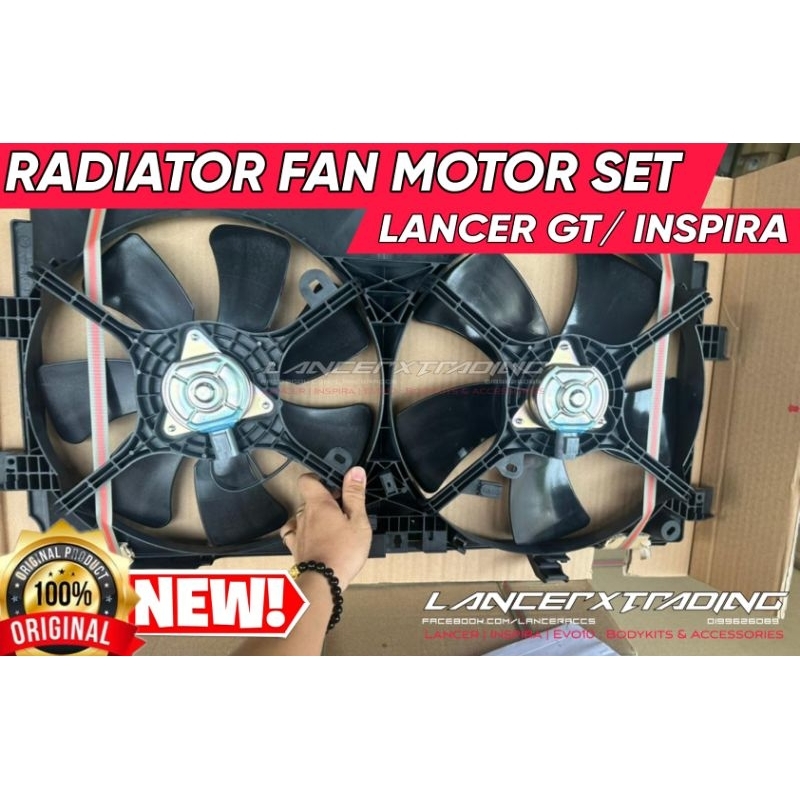 Original Fan Motor Set Kipas Radiator Motor Bracket Set Mitsubishi ...