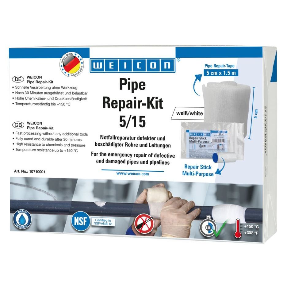 WEICON Pipe Repair Kit 5/15 repair kit for pipes, cables & conduits 5cm ...