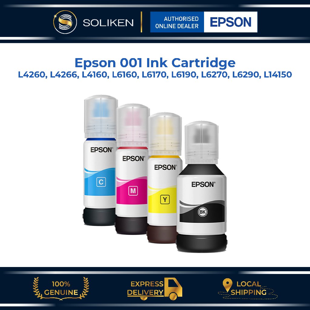 Epson 001 Bottle Ink Cartridge - L4260, L4266, L4160, L6160, L6170 ...