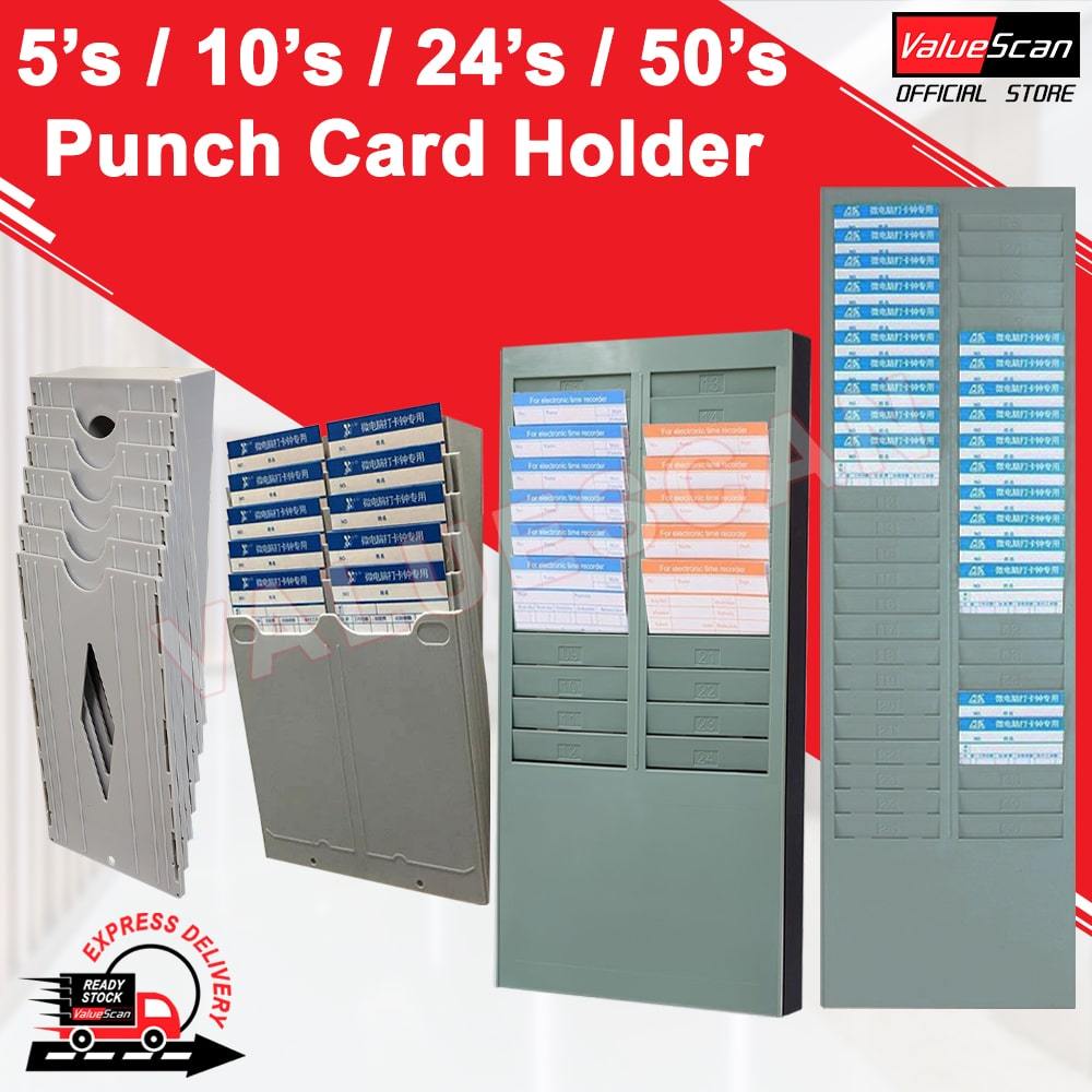 5s / 10s / 24s / 50s Slot Time Recorder Punch Card Rack / Punch Card ...