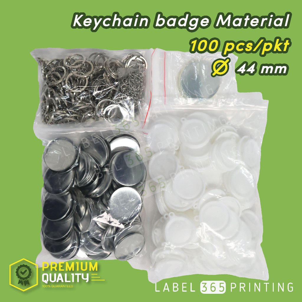 [Wholesale] 44mm/58mm Key Chain Button Badge Material( 100pcs/pkt ) | Badge Wholesaler | Shopee ...