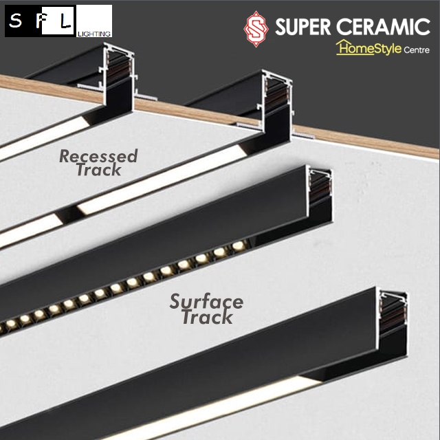 Magnetic Track Rail Recessed/ Surface Type, Lampu Magnetic, Ceiling ...