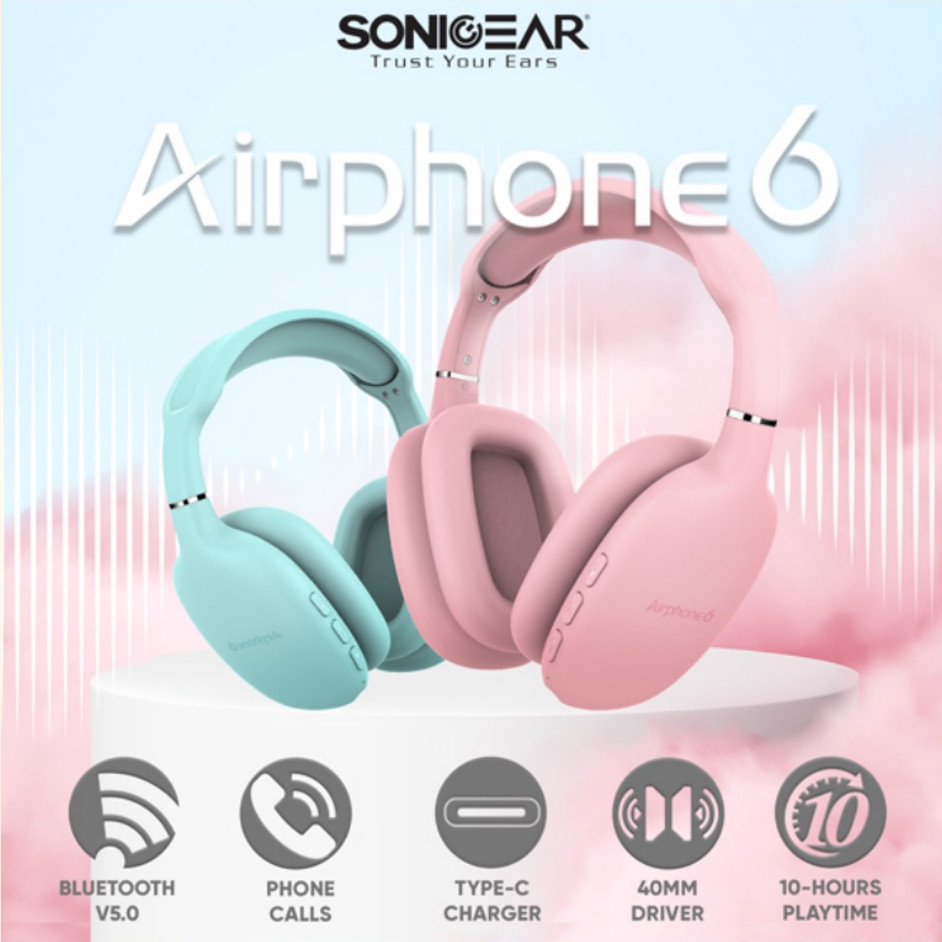 Sonicgear Airphone 6 Rechargeable Bluetooth Headphones With Mic | Up to ...