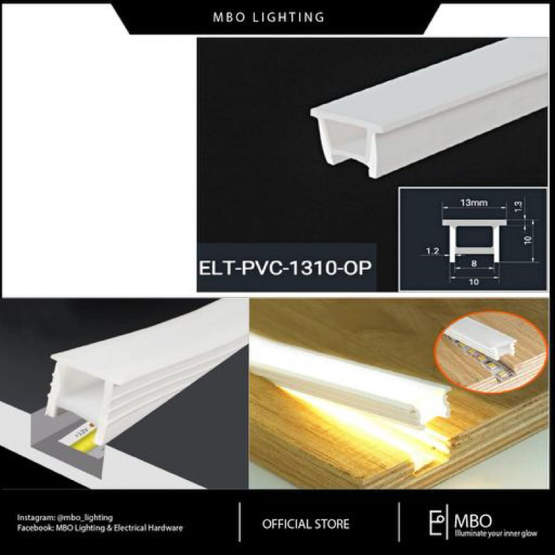 LED Aluminium Profile Rubber PVC Silicon ( 1 Meter ) | Shopee Malaysia