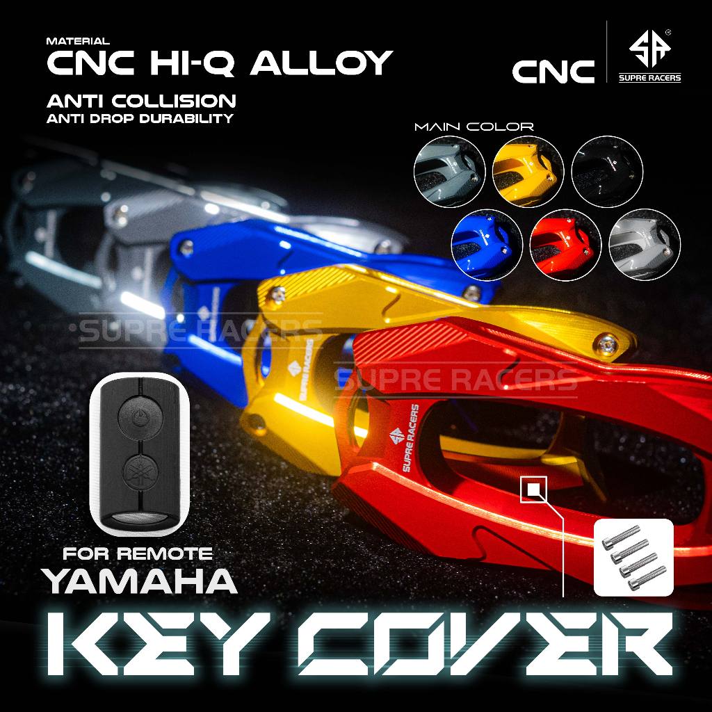 Yamaha I Key Cover I 2 Button I XMAX AEROX NVX NMAX Alloy Key Case I SR ...